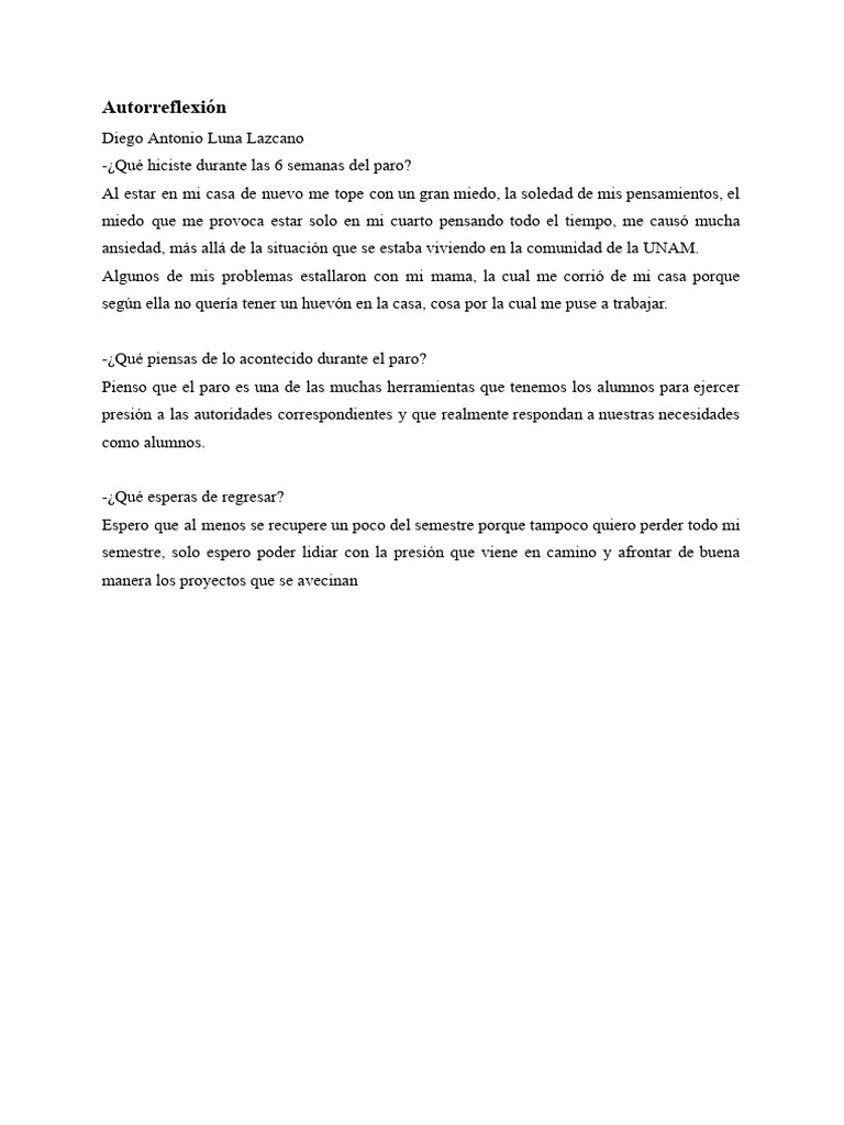 Autorreflexión | PDF