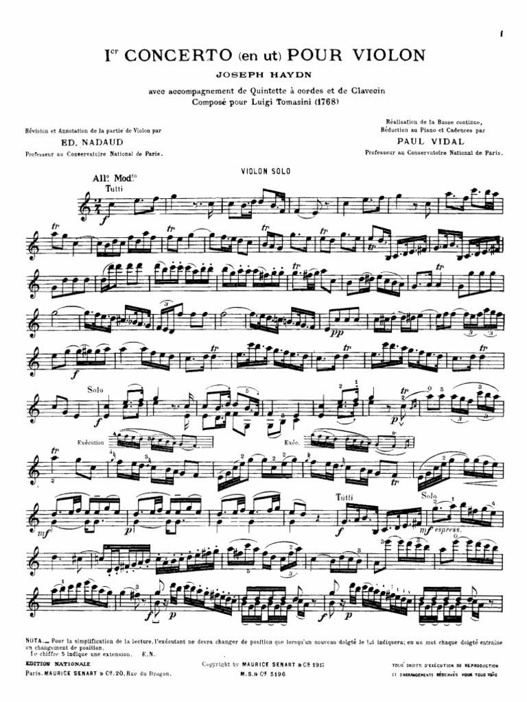 Haydn Violin Concerto No1 | PDF