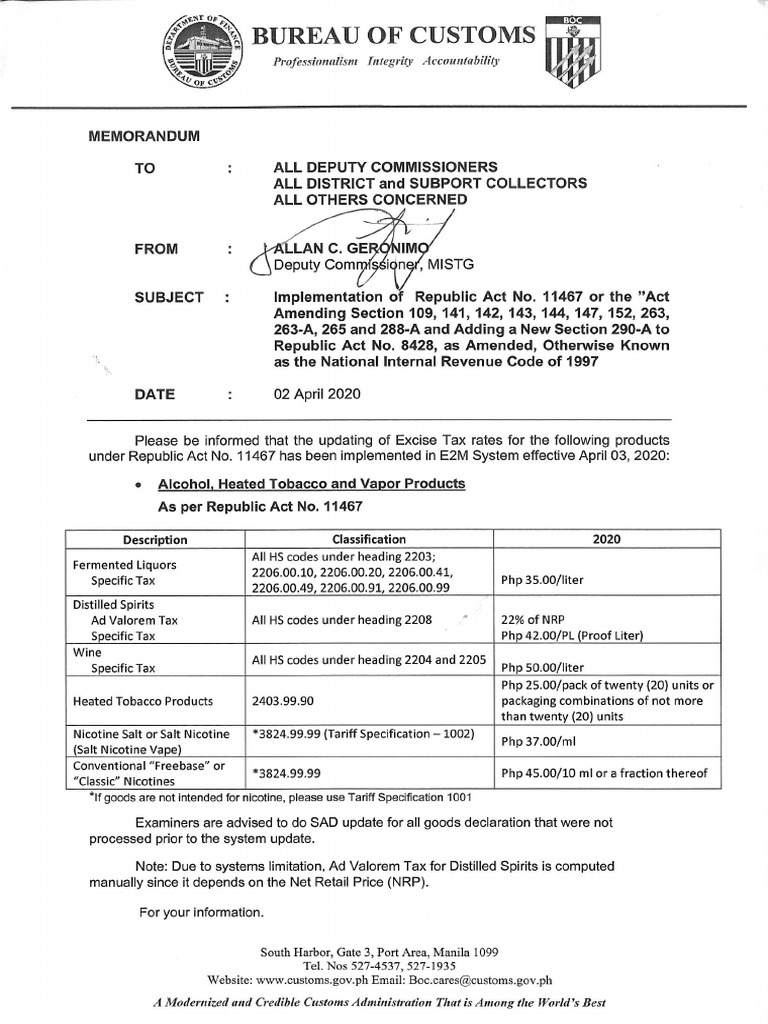 Memo RA 11467 | PDF
