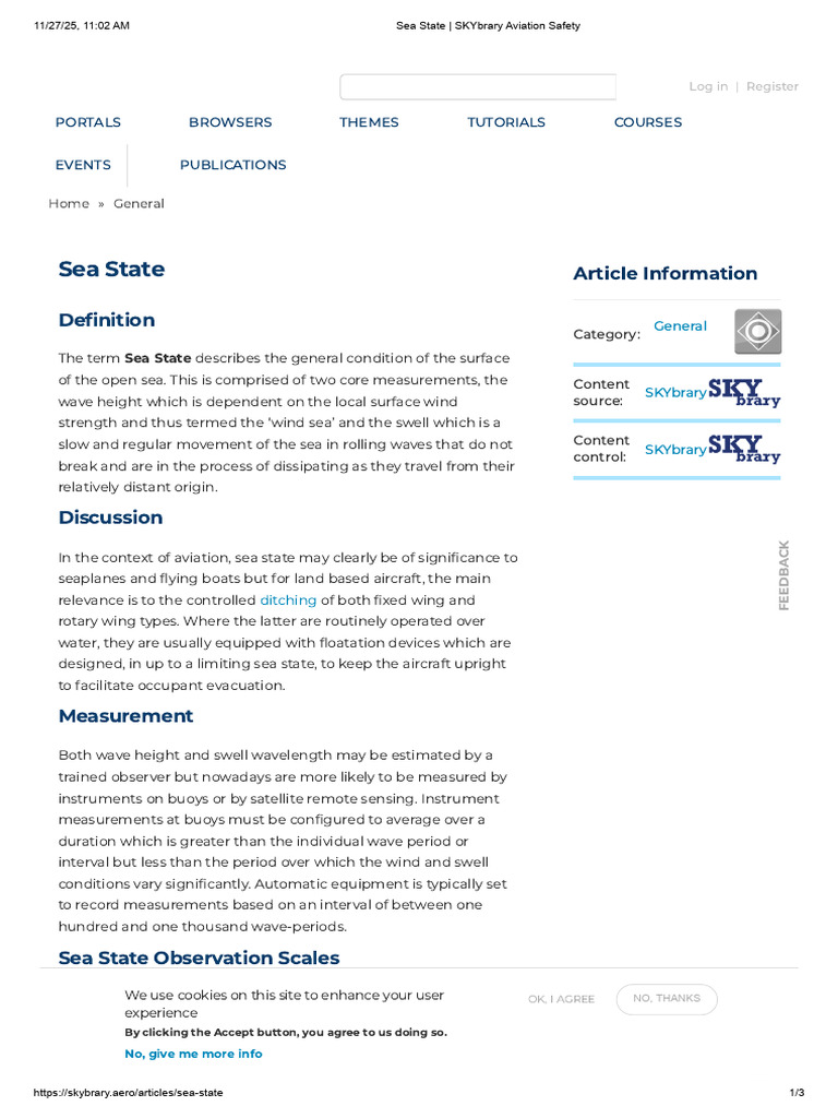 Understanding Sea State in Aviation | PDF