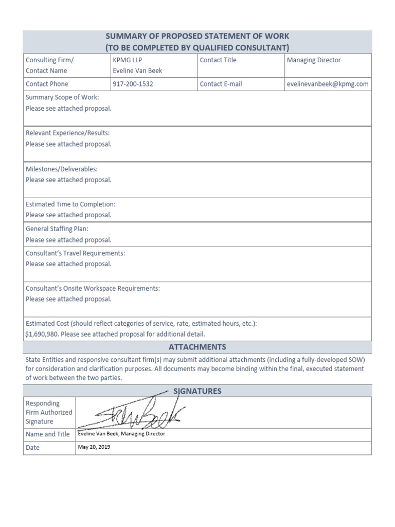 KPMG Proposal for Georgia Health Services | PDF | Limited Liability ...