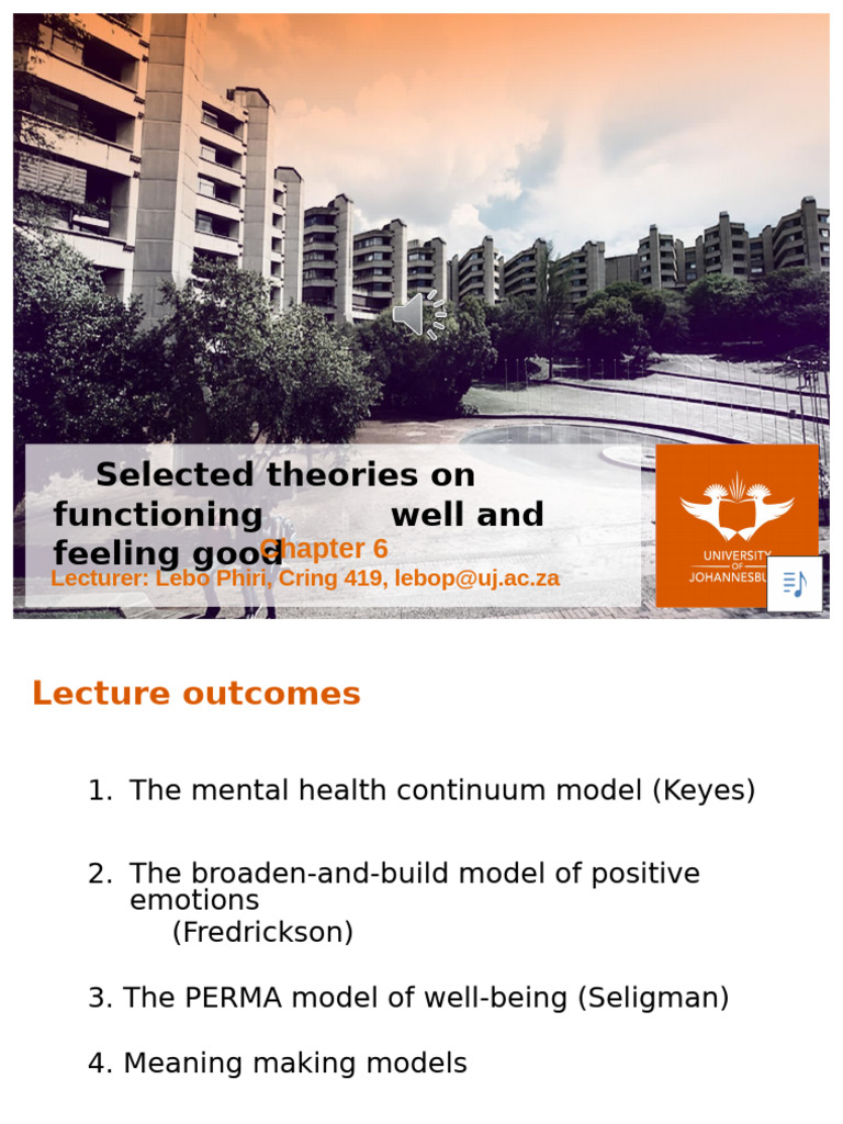 Theories of Well-Being and Functioning | PDF | Well Being | Emotions