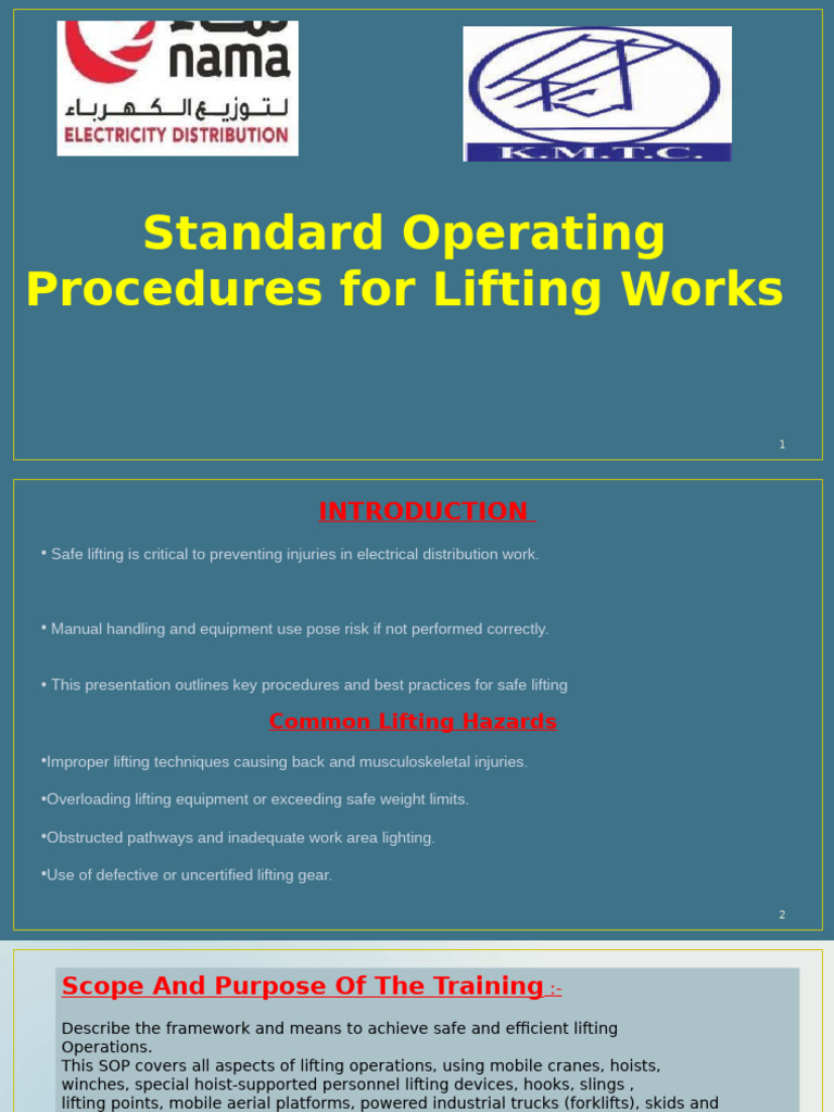 Safe Lifting Procedures and Best Practices | PDF | Crane (Machine ...