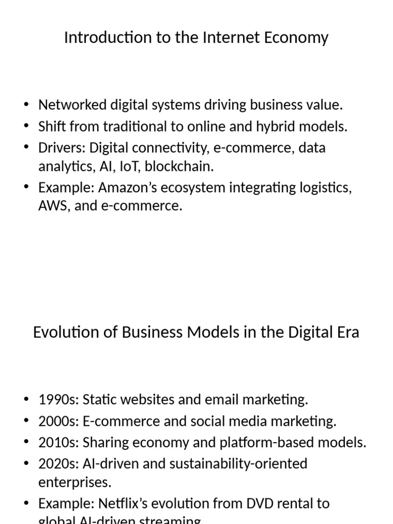 Understanding the Internet Economy | PDF | Business Model | Artificial ...