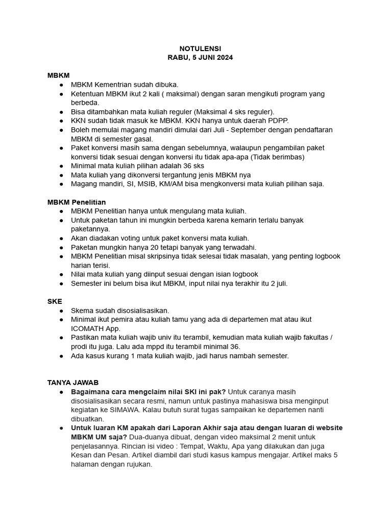 NOTULENSI | PDF