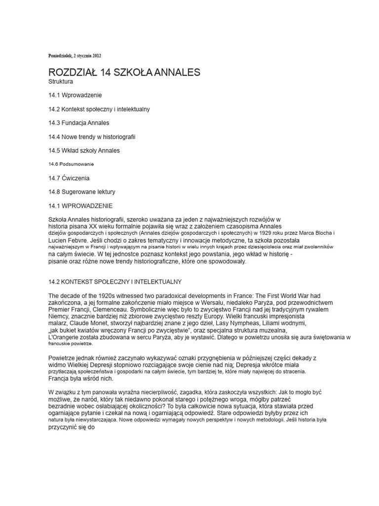 Szkoła Annales | PDF