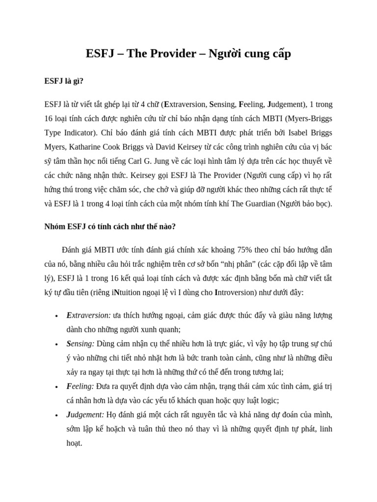 ESFJ | PDF