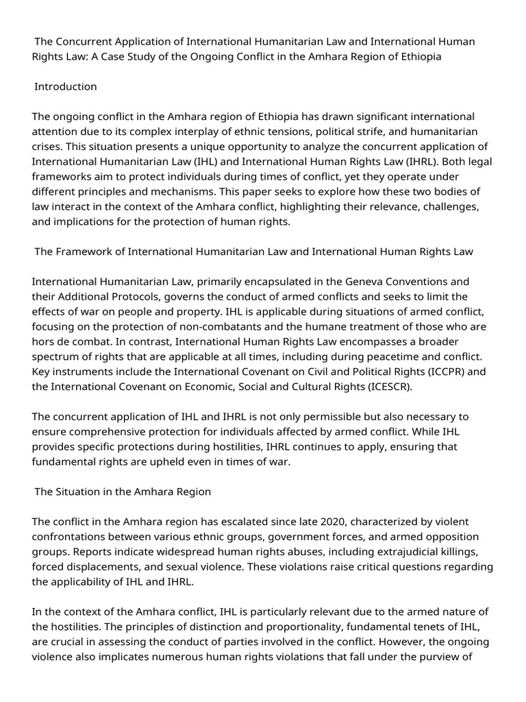 The Concurrent Appl | PDF | International Humanitarian Law ...