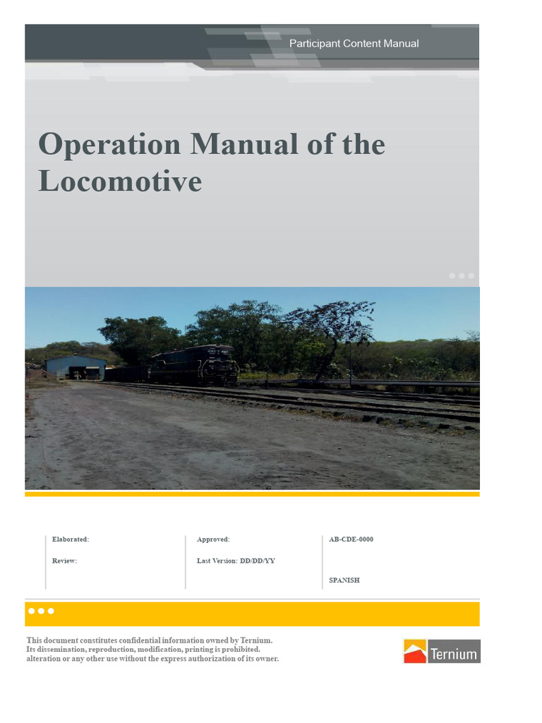 Locomotive Operation Safety Manual | PDF | Throttle | Rail Transport