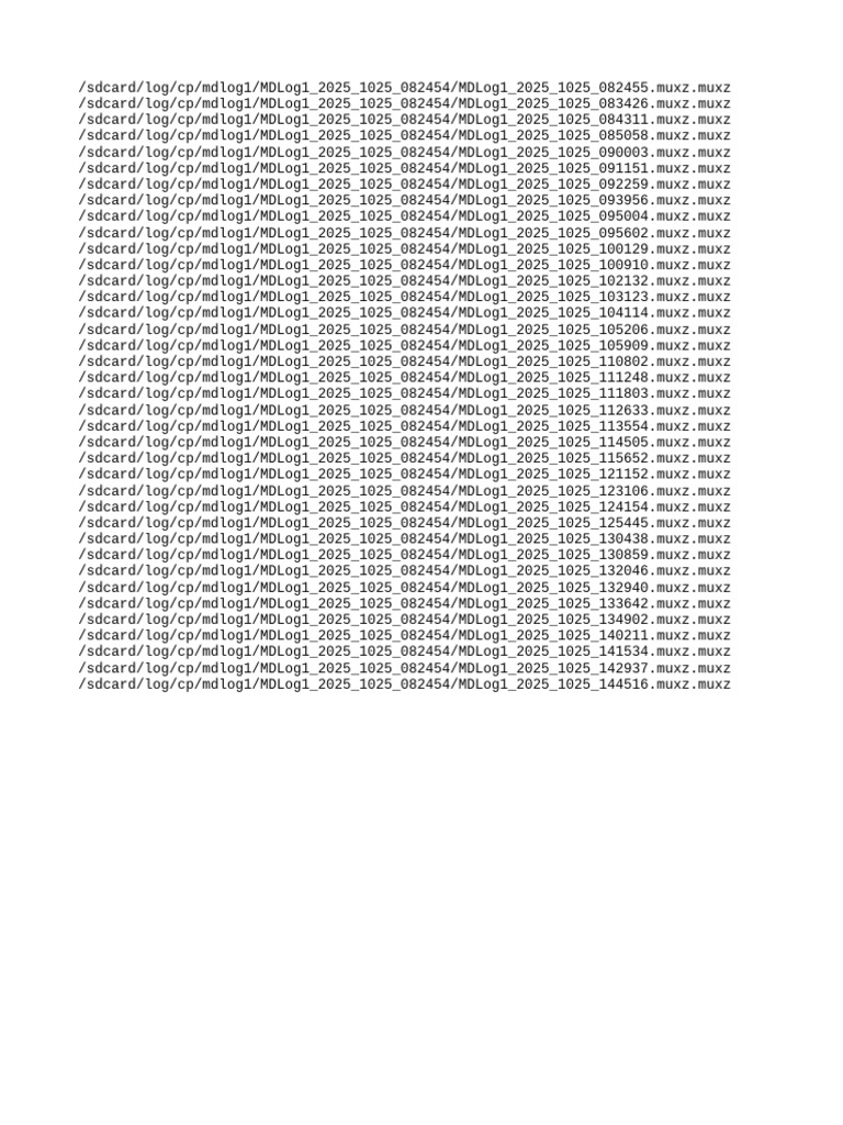 MDLog1 File List - October 2025 | PDF