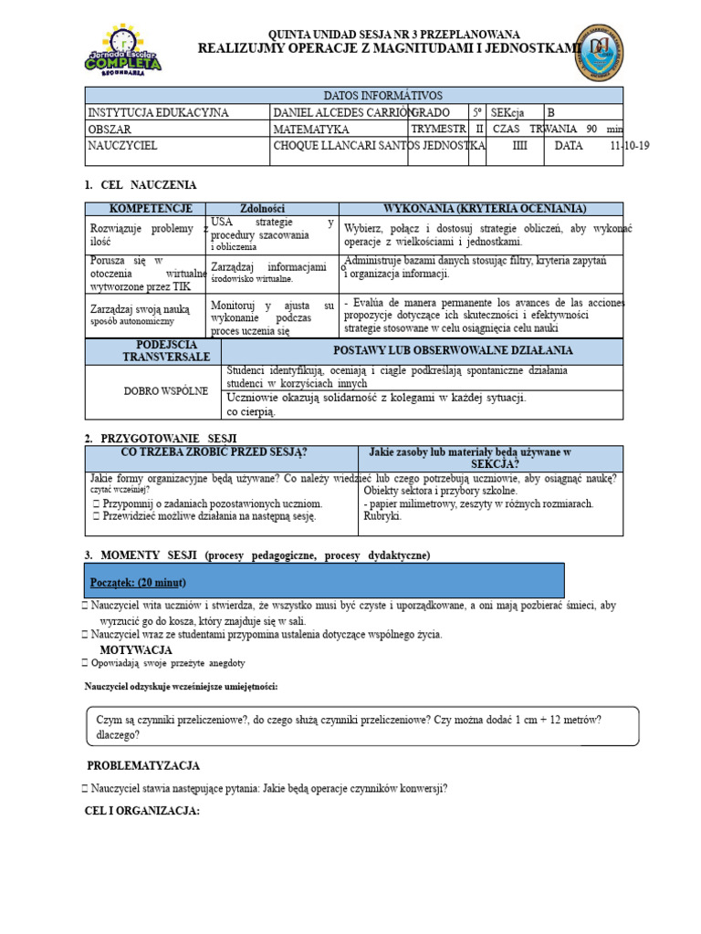 3 SESJA 5ro-B 11-10-2019 PRZEPLANOWANA - Kopia | PDF