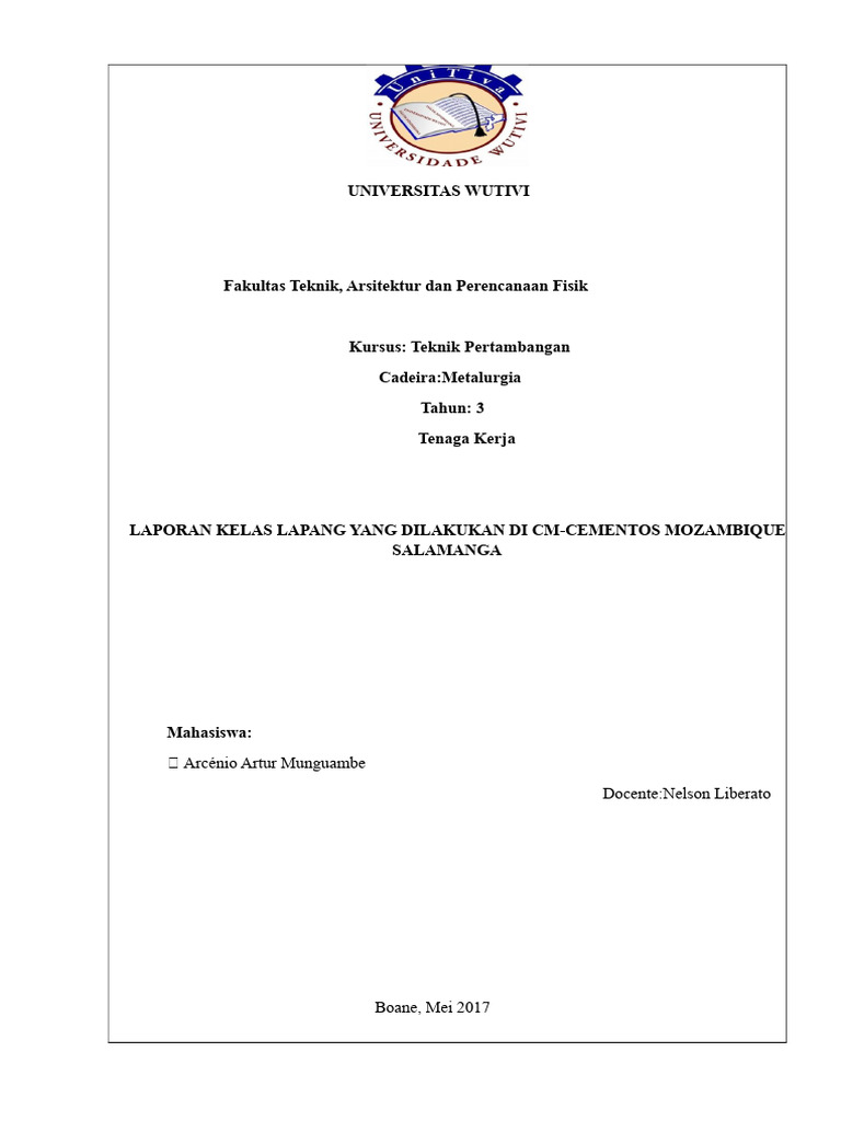 Laporan Kelas Lapang Metalurgi di Salamanga | PDF