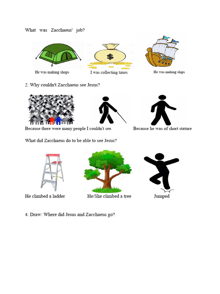 Zacchaeus Activity Sheet | PDF