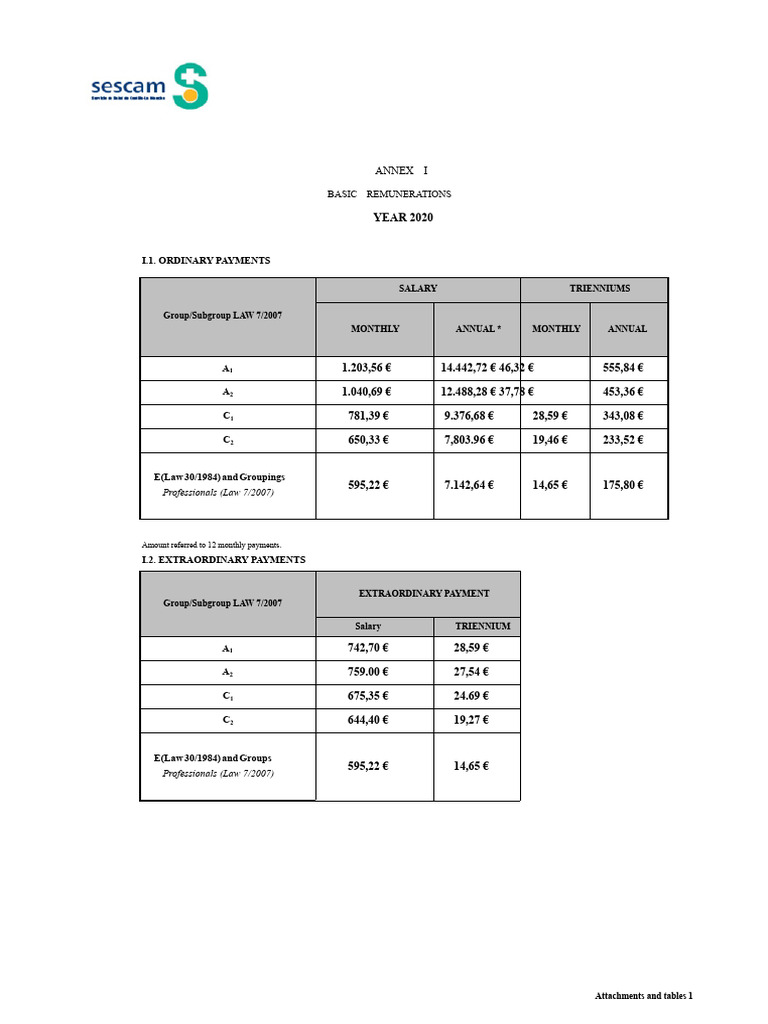 Annexes and Tables 2020 Sescam | PDF | Primary Care | Medicine