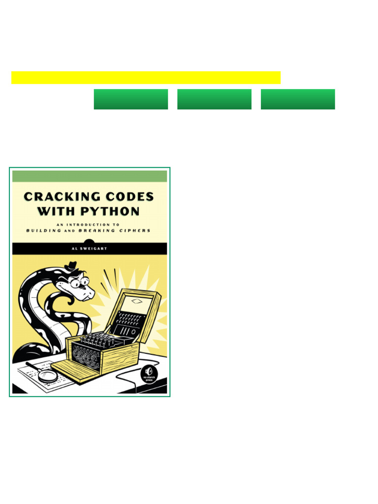 Cracking Codes with Python Al Sweigart digital download | PDF ...