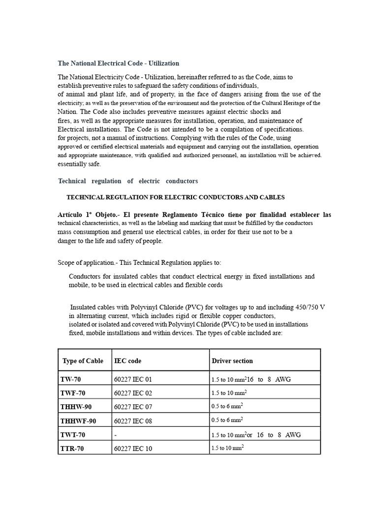 National Electrical Code Overview | PDF | Electrical Wiring ...