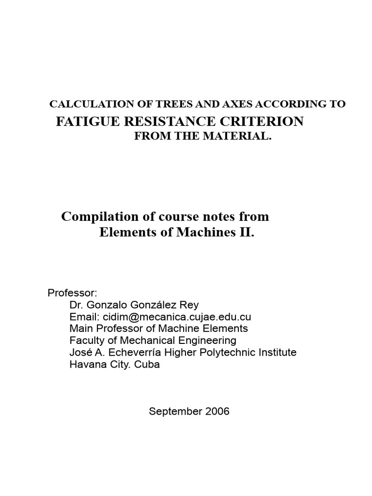 Calculation of Trees and Axes According To Criteria | PDF | Bending | Steel