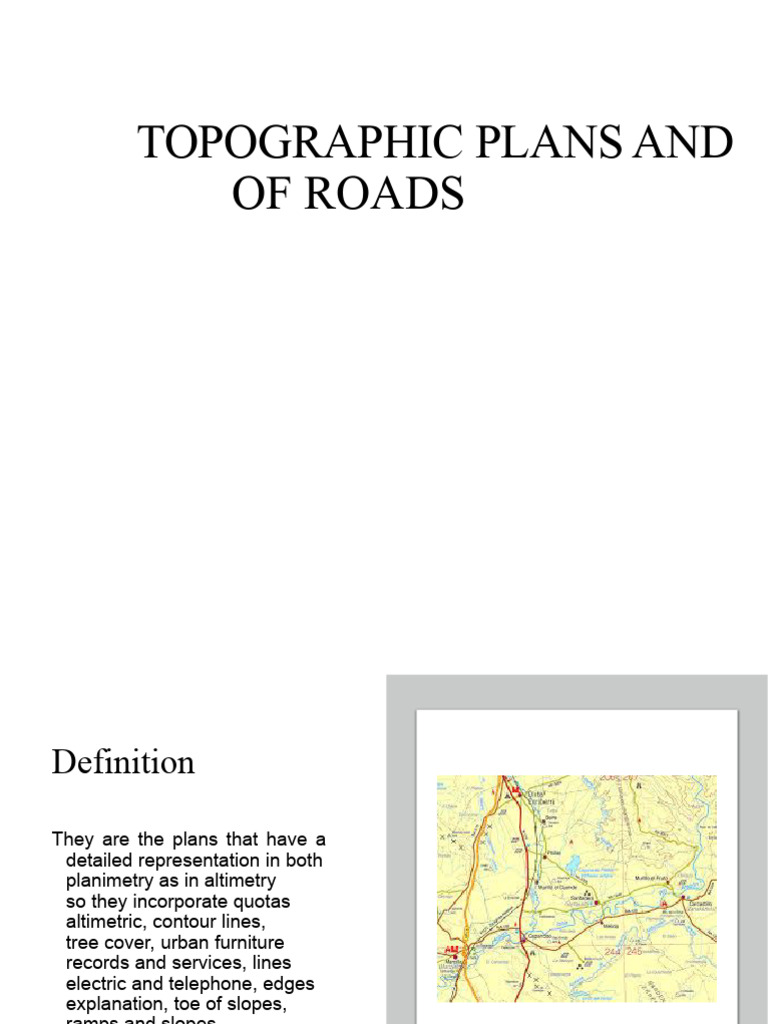 Topographic and Road Plans | PDF | Topography | Contour Line