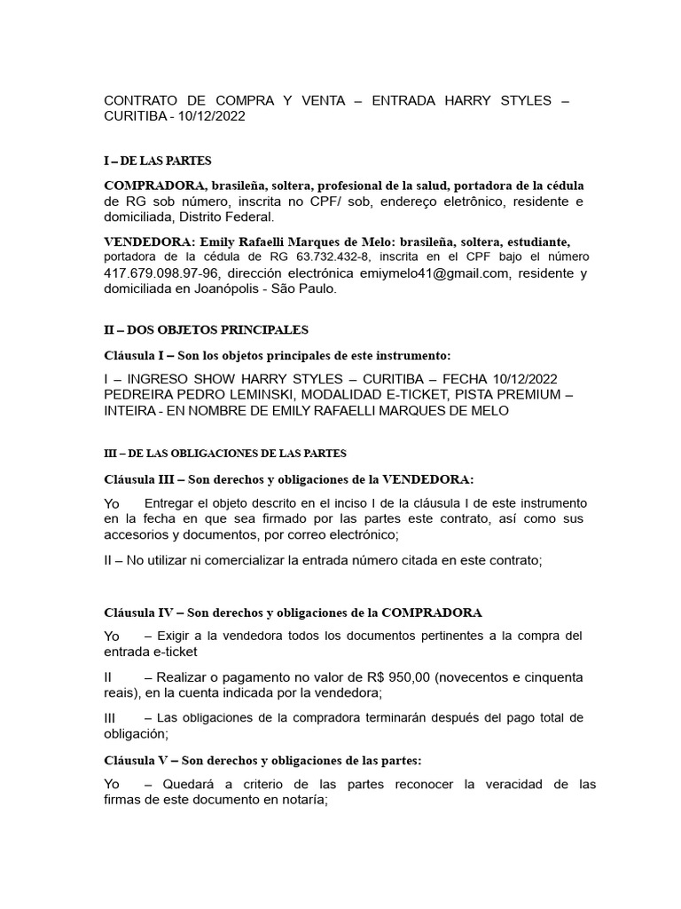 Compra y Venta Modelo | PDF