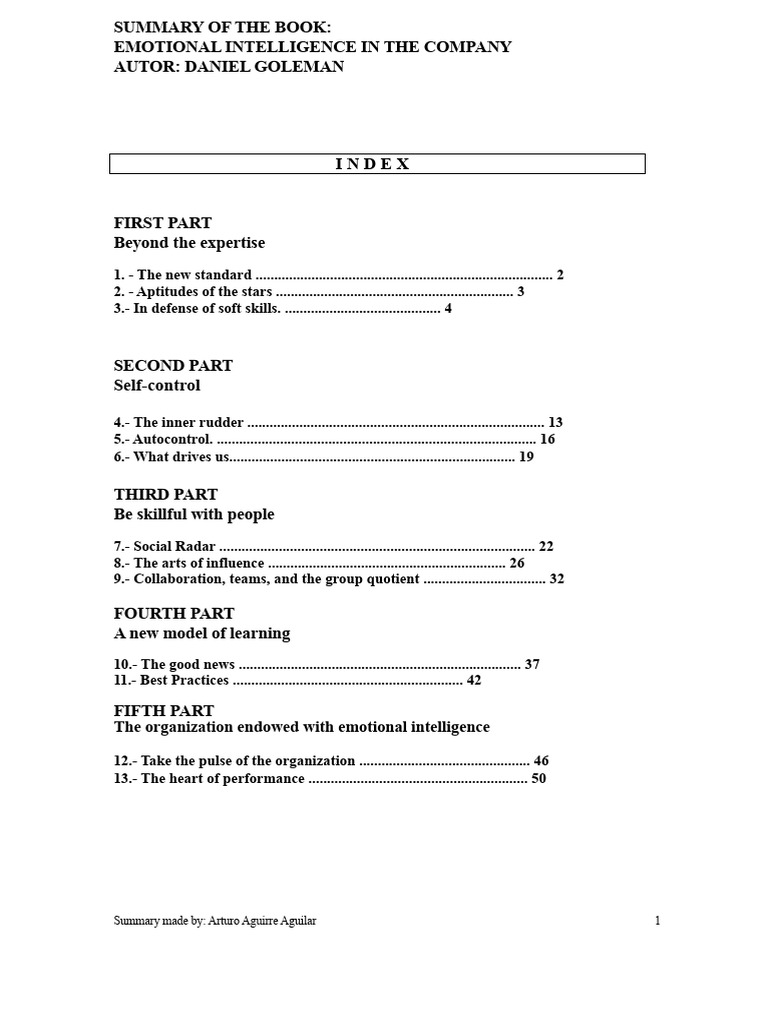 Emotional Intelligence in Business by Goleman emphasizes the importance ...