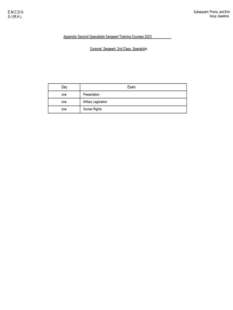 2023 Military Training Syllabus Overview | PDF | Military Justice ...