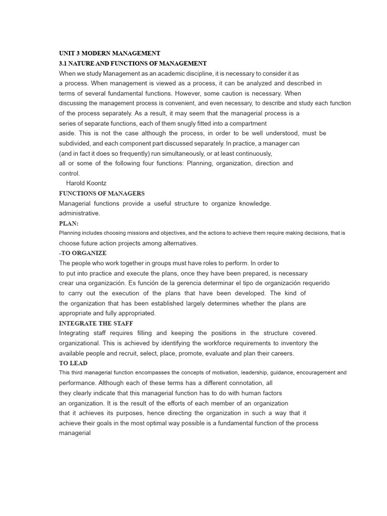 Unit 3 Modern Management | PDF | Leadership | Decision Making