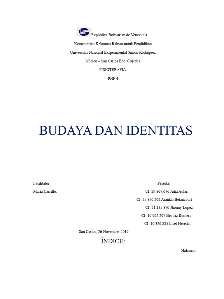 Pekerjaan Tentang Budaya Dan Identitas. | PDF