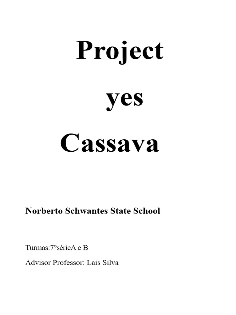 Cassava Culture - Cassava Project | PDF | Foods