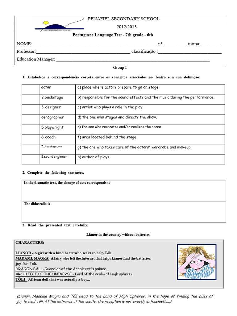 Dramatic Text Test | PDF | Clause | Sentence (Linguistics)