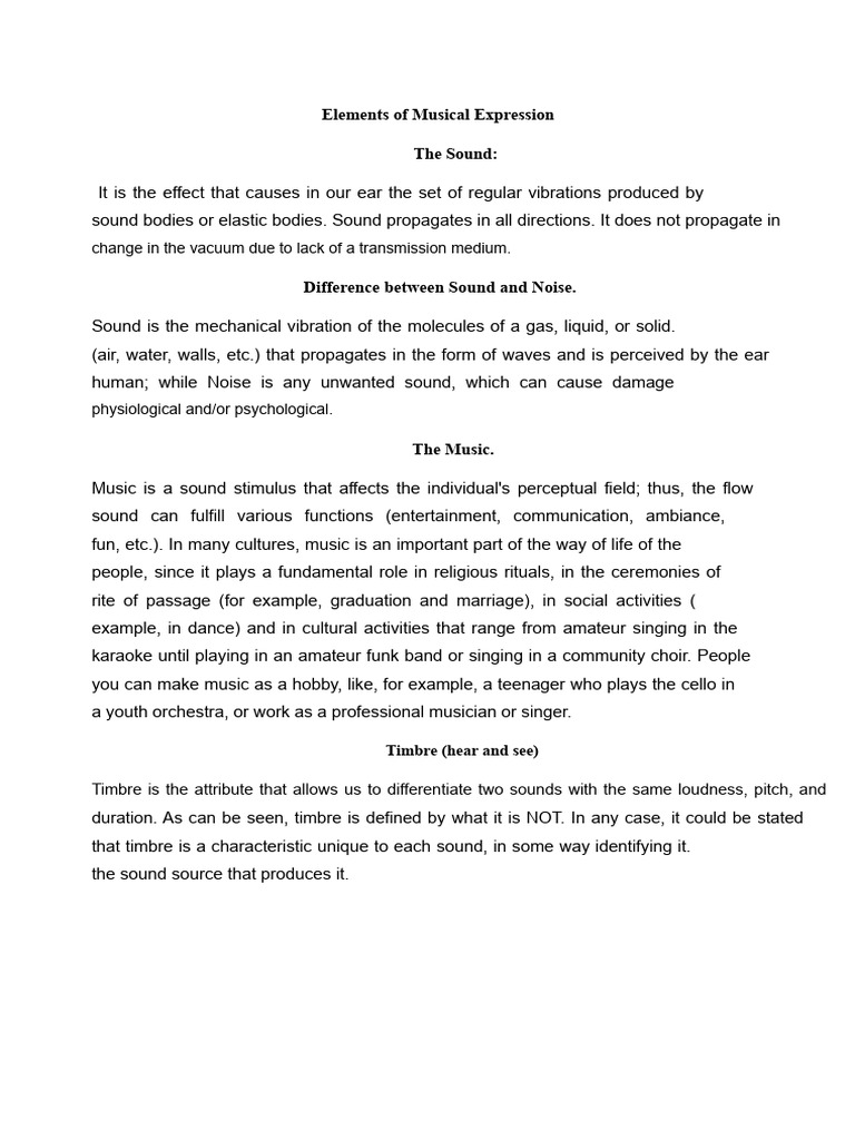 Elements of Musical Expression | PDF | Sound | Amplitude