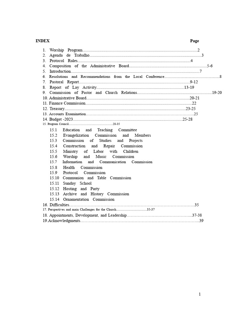 2 - Final Report of The Position Conference - 2023 | PDF | Laity
