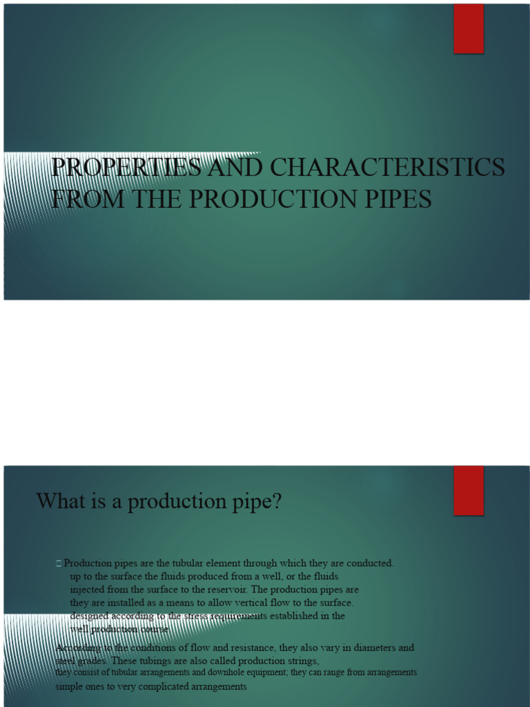 Production Pipes: Properties & Manufacturing | PDF | Deformation ...