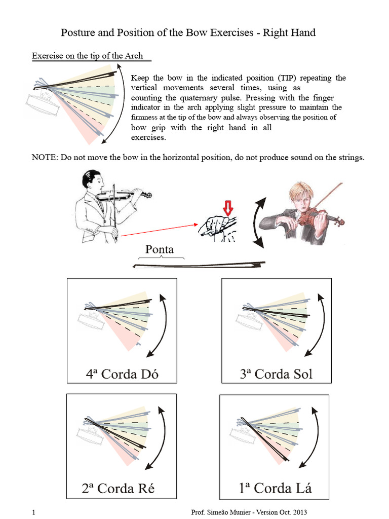 Posture and Bow Position Exercises - Viola | PDF | String Instruments ...