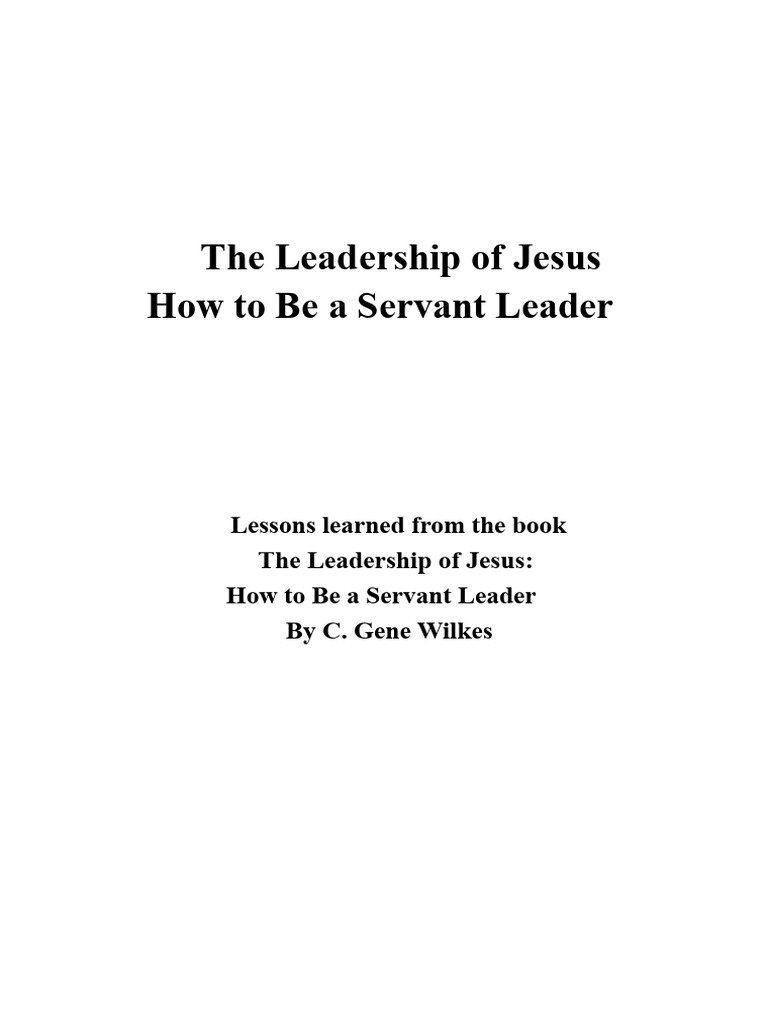 The Leadership of Jesus | PDF | Jesus | Disciple (Christianity)
