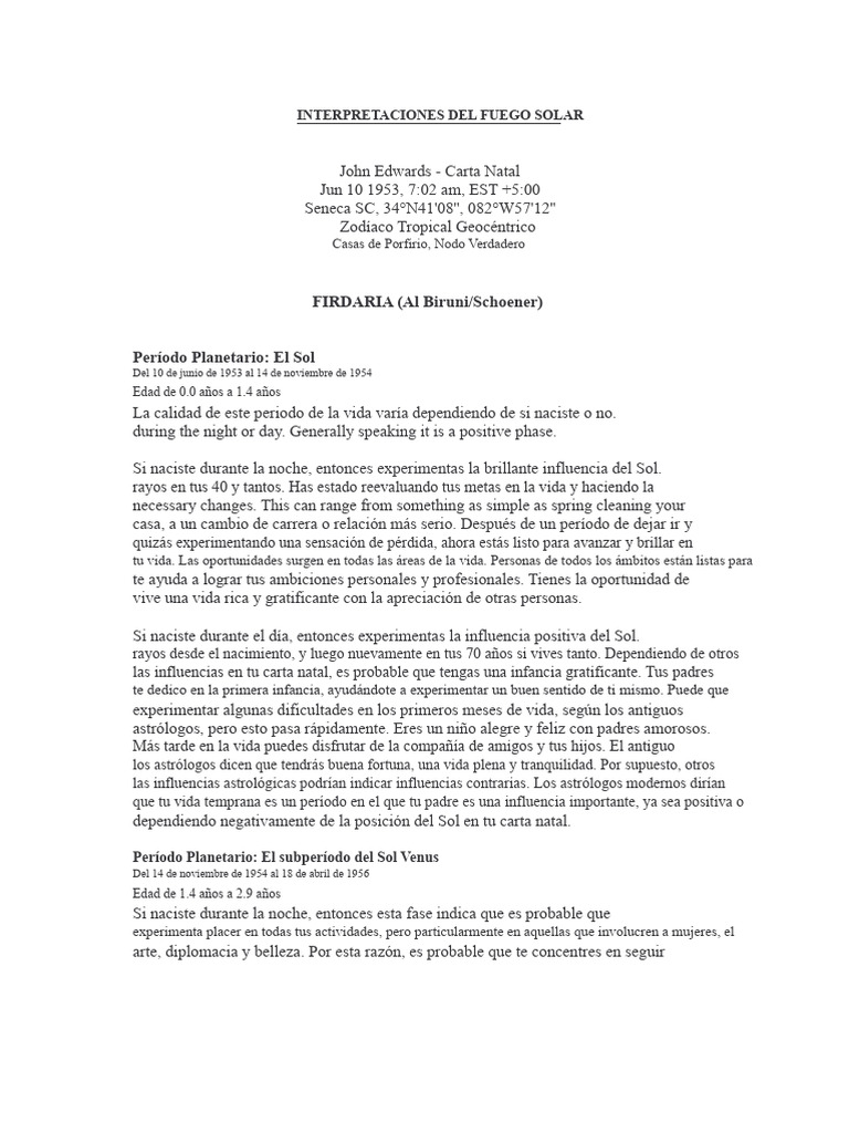 Firdaria PDF | PDF | Horóscopo | Placer