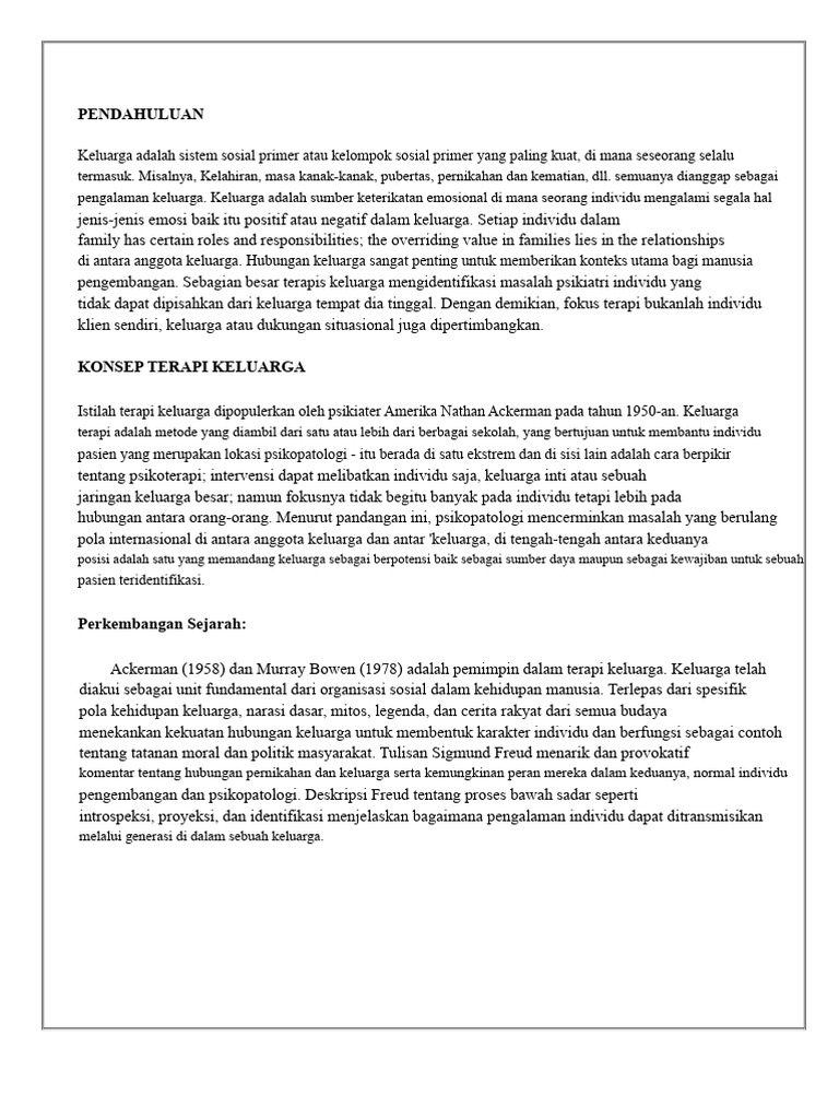 Terapi Keluarga: Pendekatan dan Manfaat | PDF