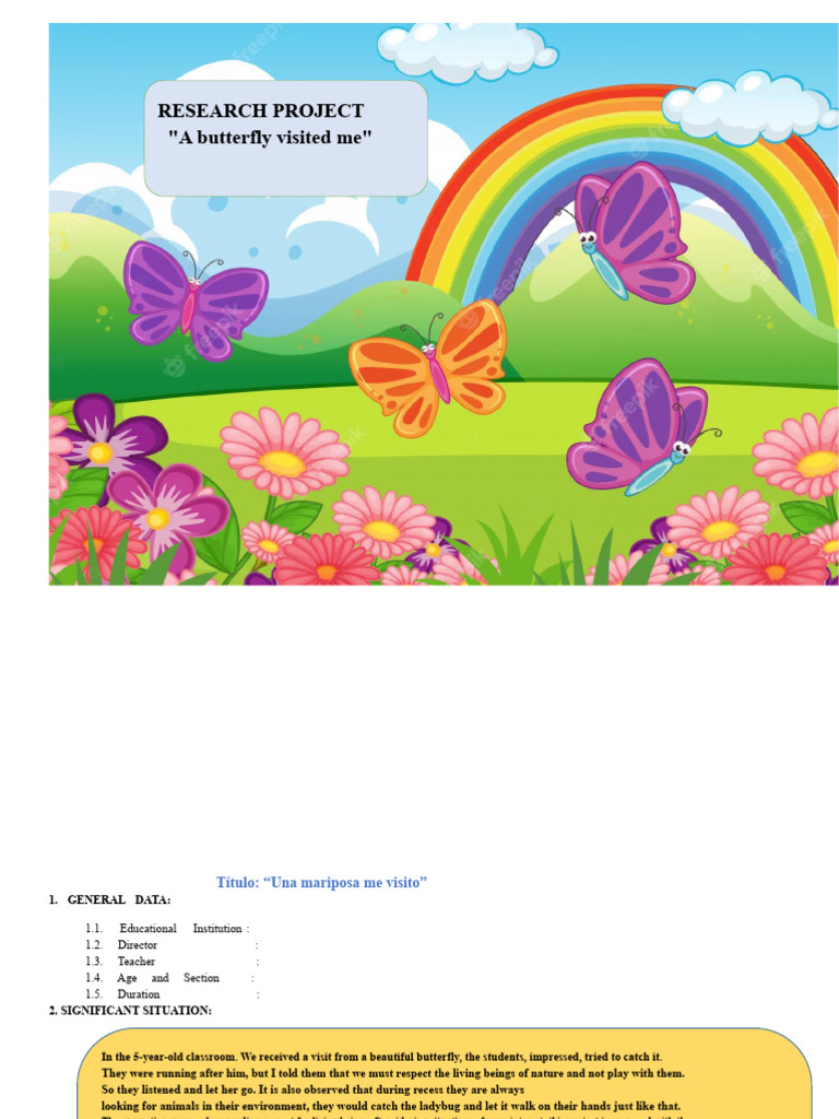 Butterfly Observation Project for Kids | PDF | Information | Knowledge