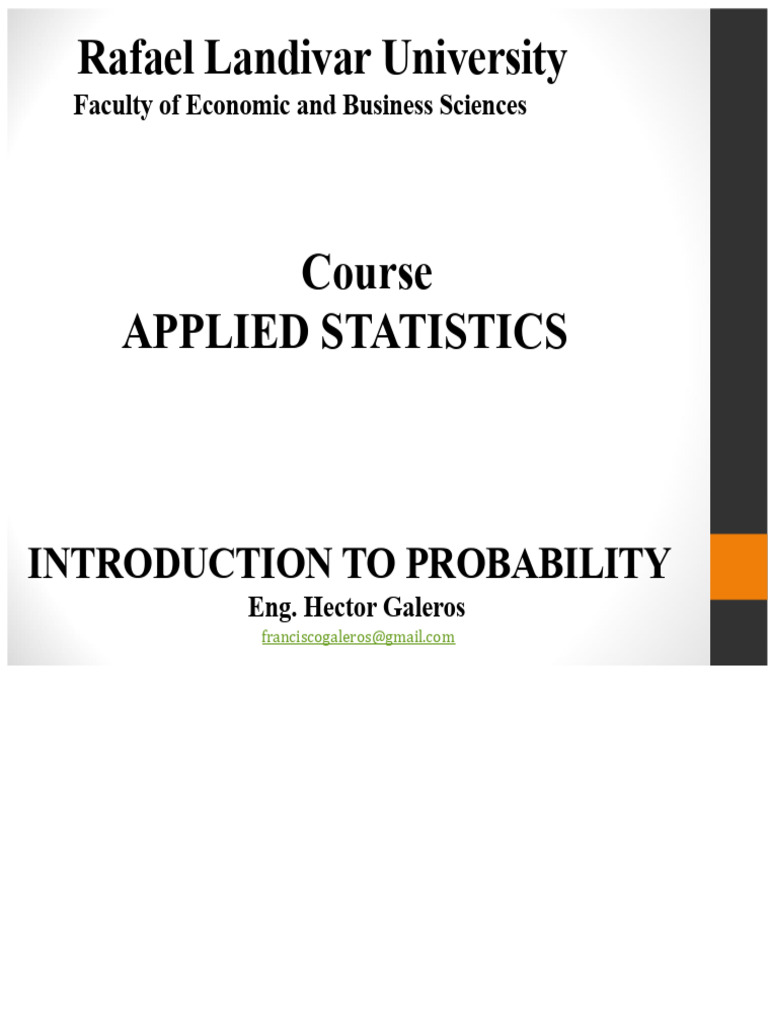 10 - Introduction To Probability | PDF | Experiment | Probability