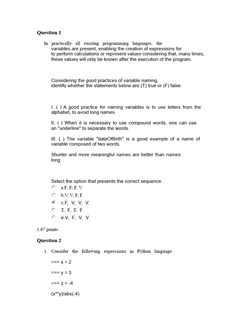 Evaluative | PDF | Data Type | Boolean Data Type