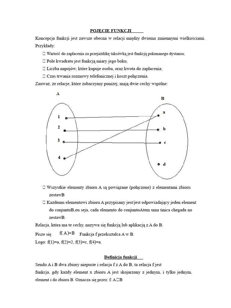 8. klasa TEKST wsparcia matematyka FUNKCJA.docx | PDF