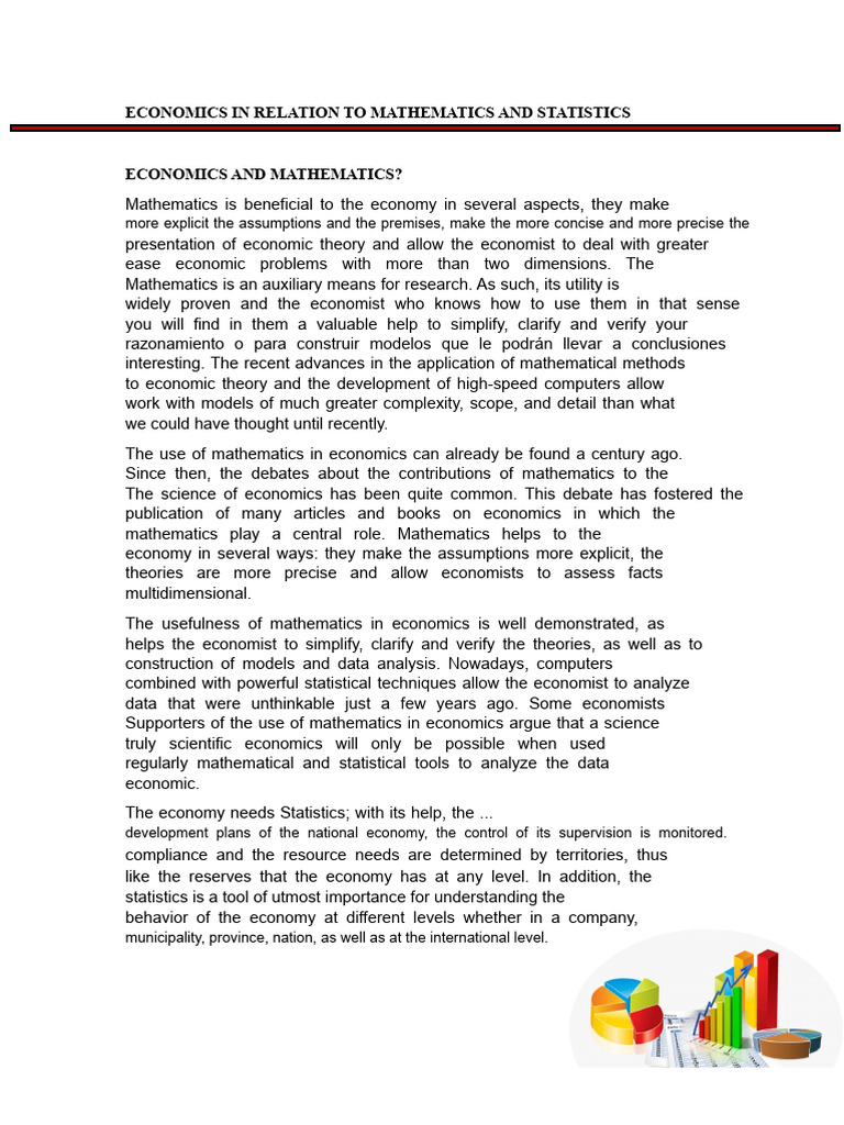 Economics: The Role of Math and Statistics | PDF | Statistics | Economics