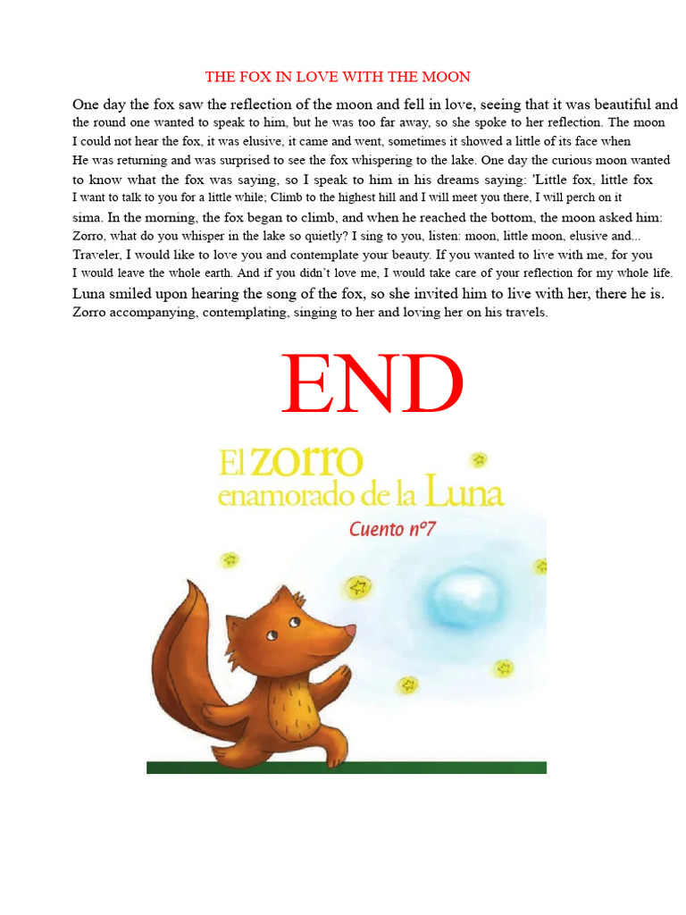 The Fox in Love With The Moon | PDF | Moon