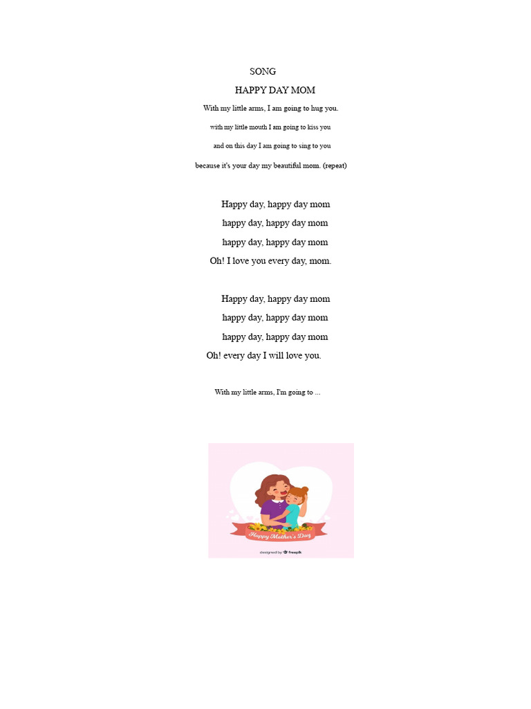 Happy Mother's Day Song | PDF