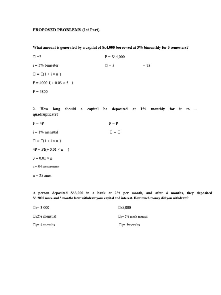 Problems Proposed | PDF | Interest | Liability (Financial Accounting)