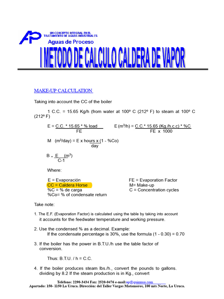 X I Method of Calculation Steam Boiler | PDF