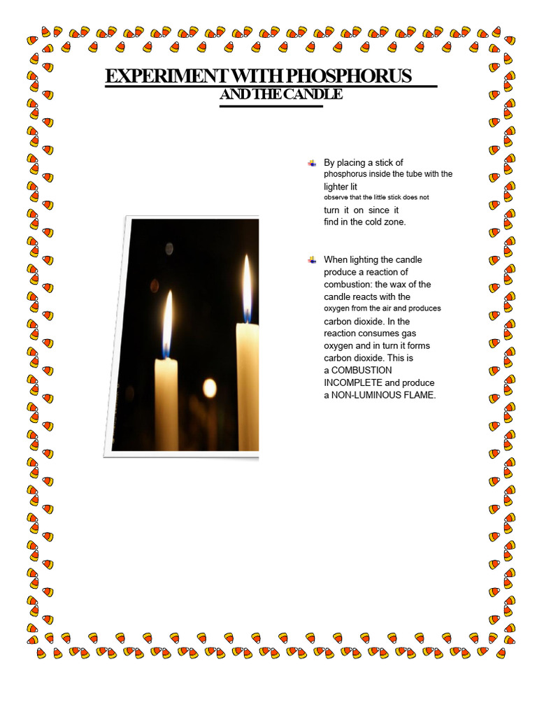 Experiment With Phosphorus and The Candle | PDF