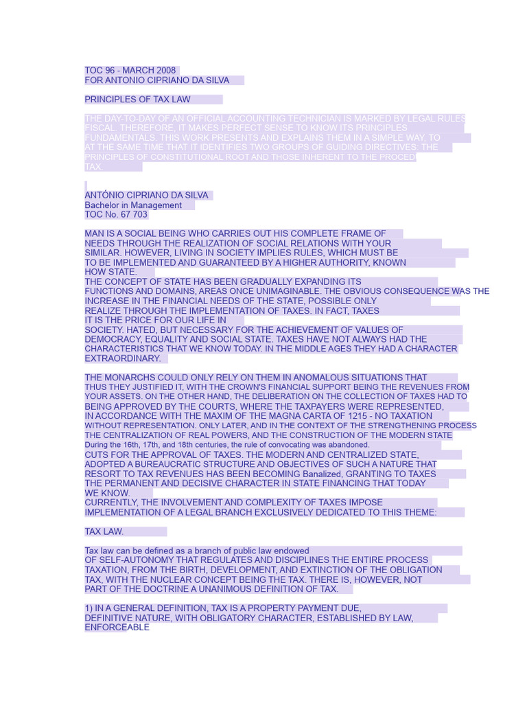 Application of Tax Standards in Time and Space | PDF | Taxes | Taxation ...