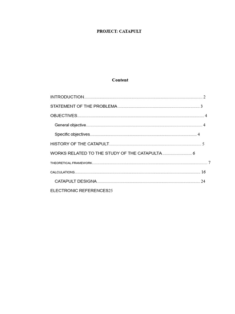 Catapult Report | PDF | Mechanics | Classical Mechanics
