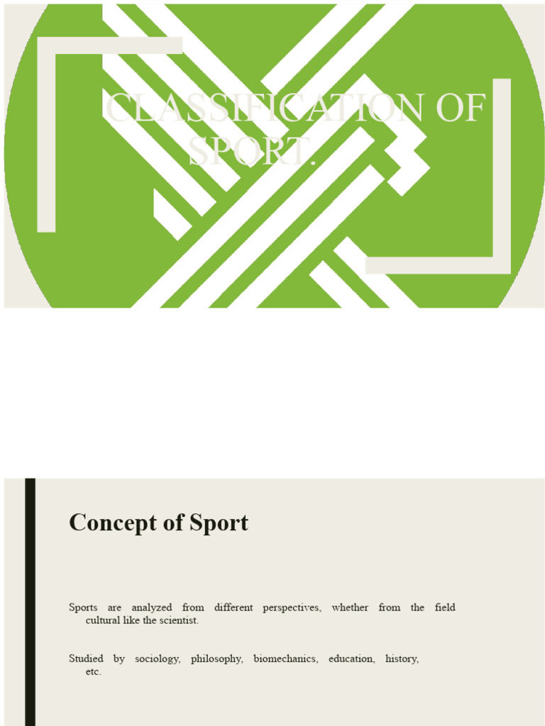 Classification of Sport PDF | PDF | Sports
