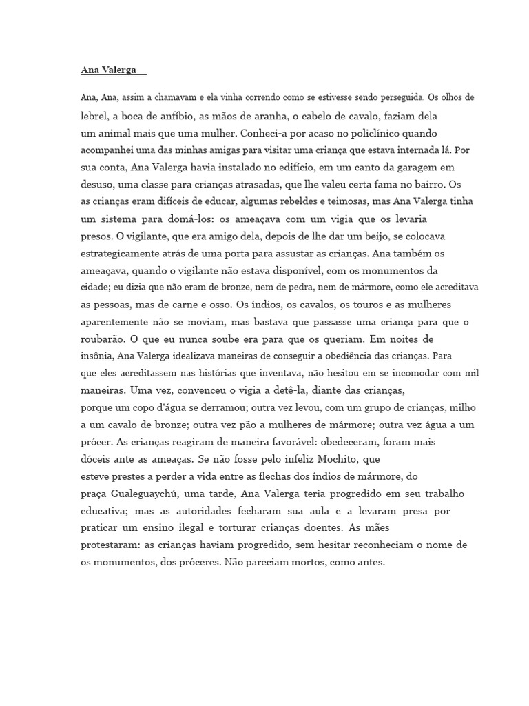 Ana Valerga: Educadora Inusitada e Polêmica | PDF